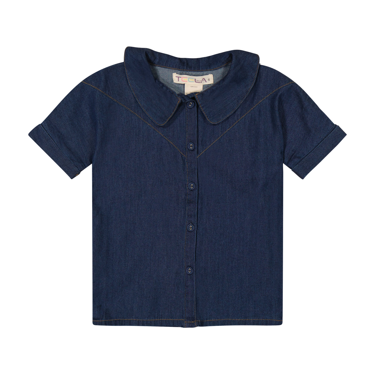 DENIM Peter Pan Boy's Top - DARK DENIM – TeelaNYC